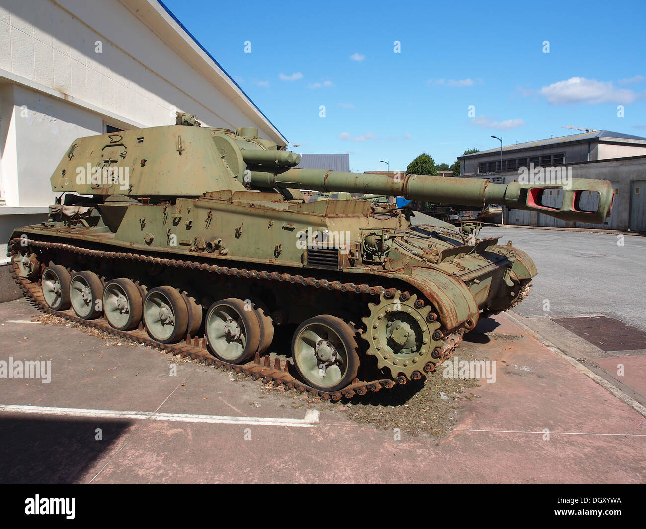 The 2S3 Akatsiya, a Soviet self-propelled howitzer, is displayed at the ...