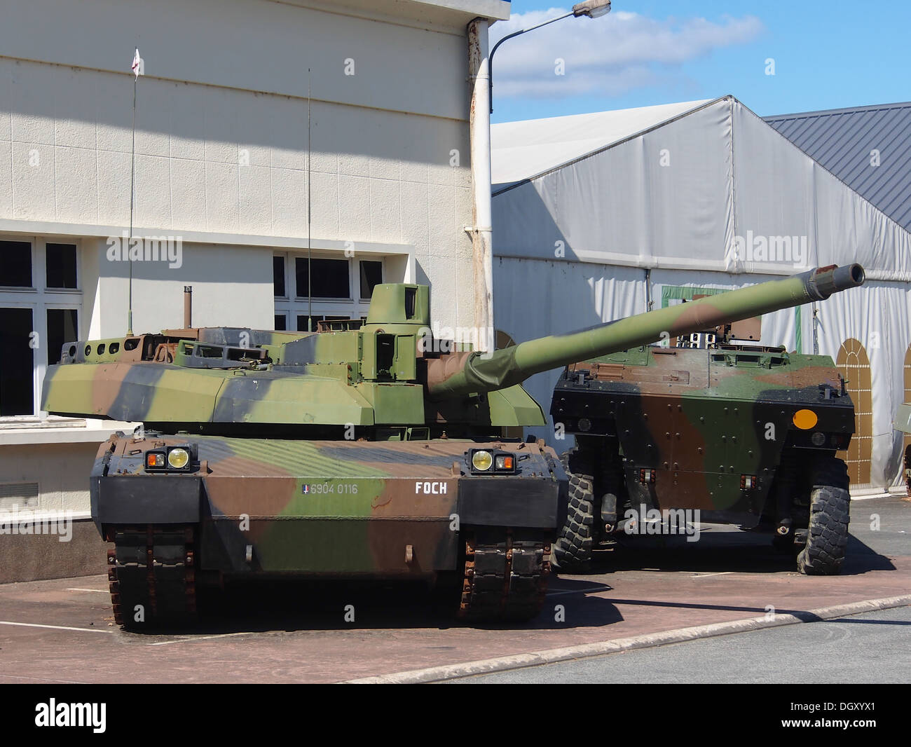 The LECLERC prototype named Foch is a French battle tank displayed at ...