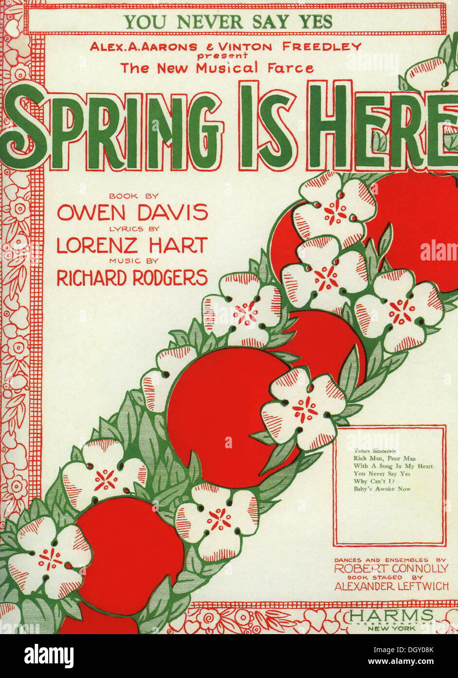 "Spring is Here" vintage poster, 1929 - Editorial use only Stock Photo ...