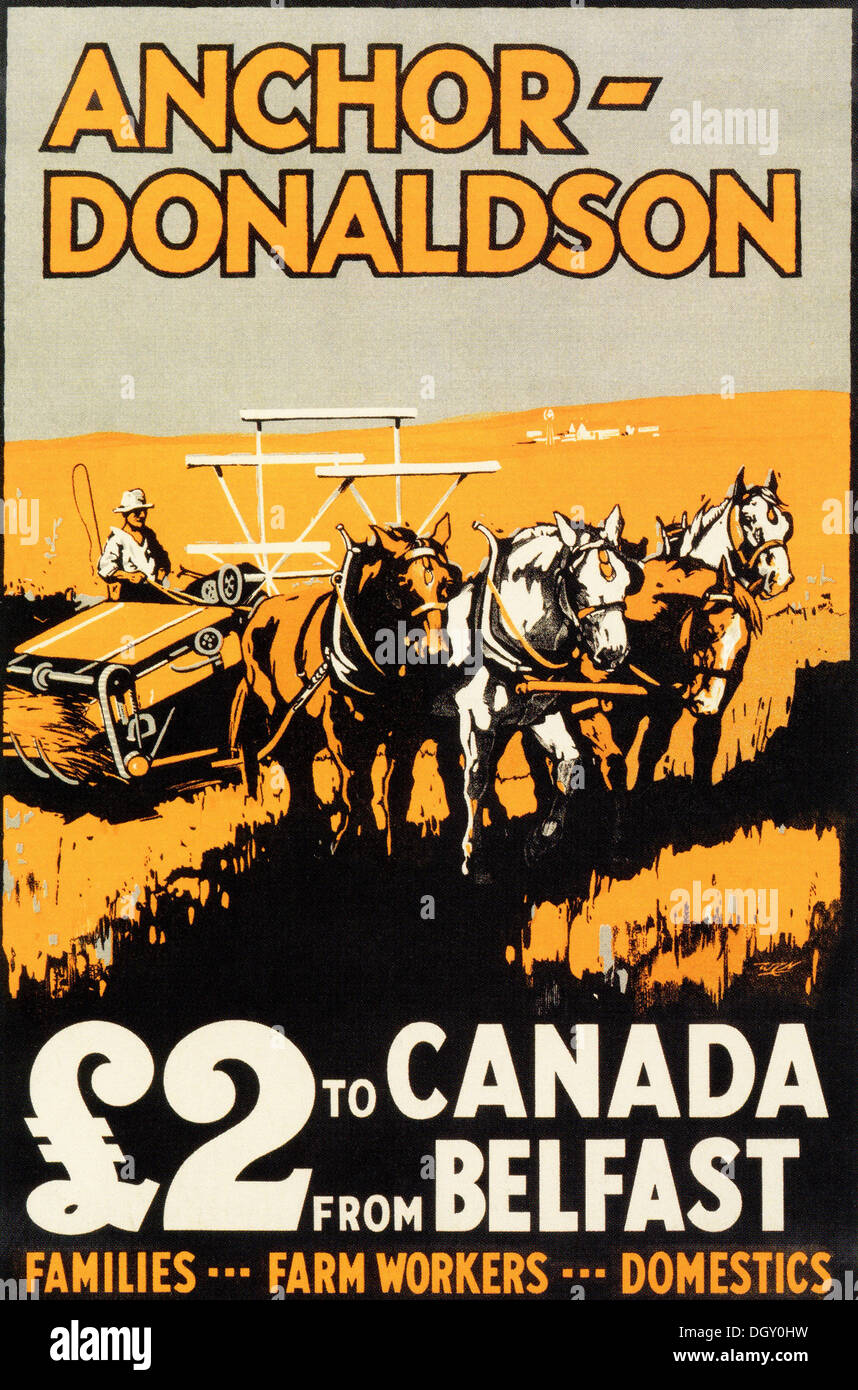 Anchor Line ad vintage travel poster, 1927 - Editorial use only Stock ...