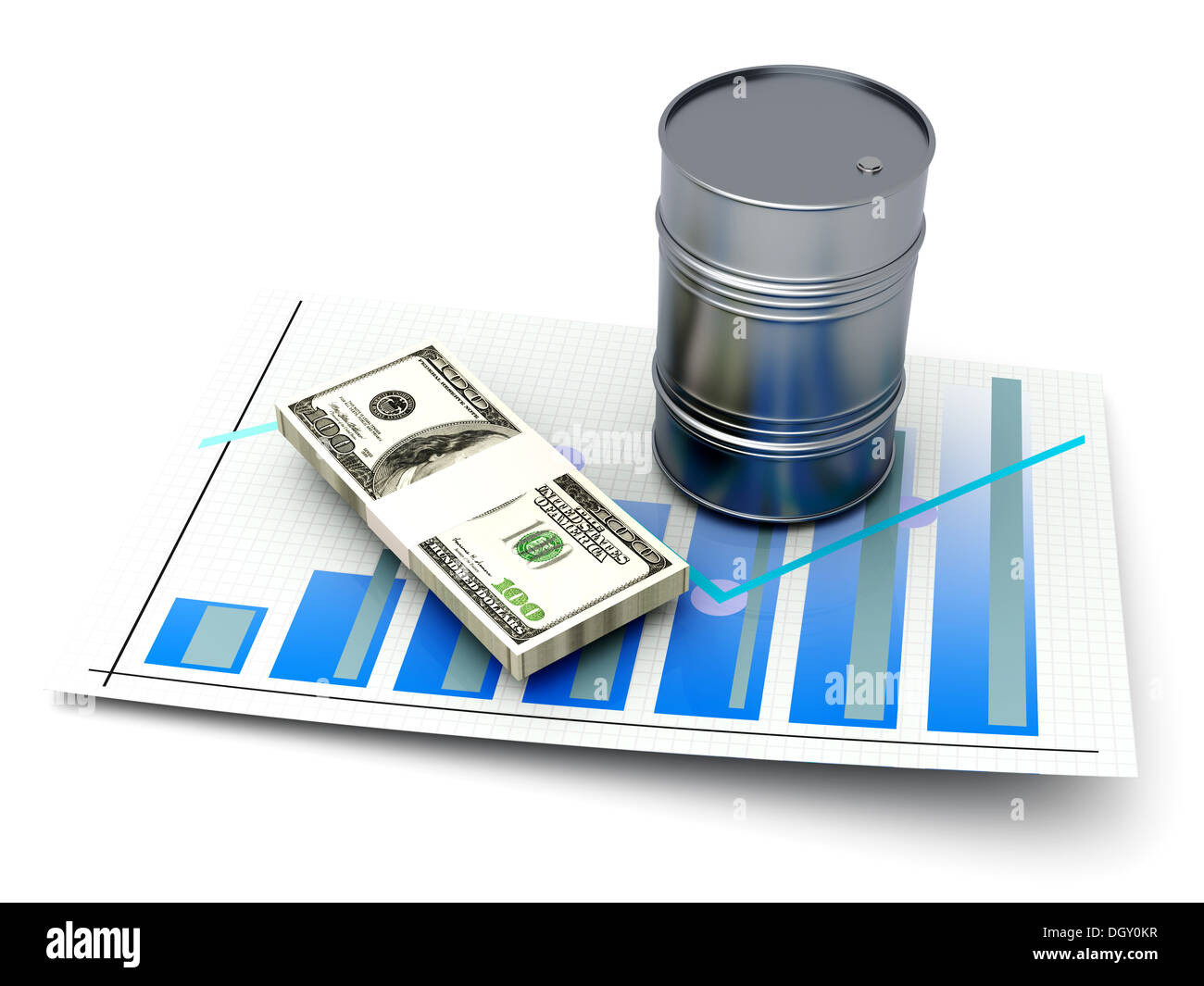 3d render dollar value rising hi-res stock photography and images - Alamy