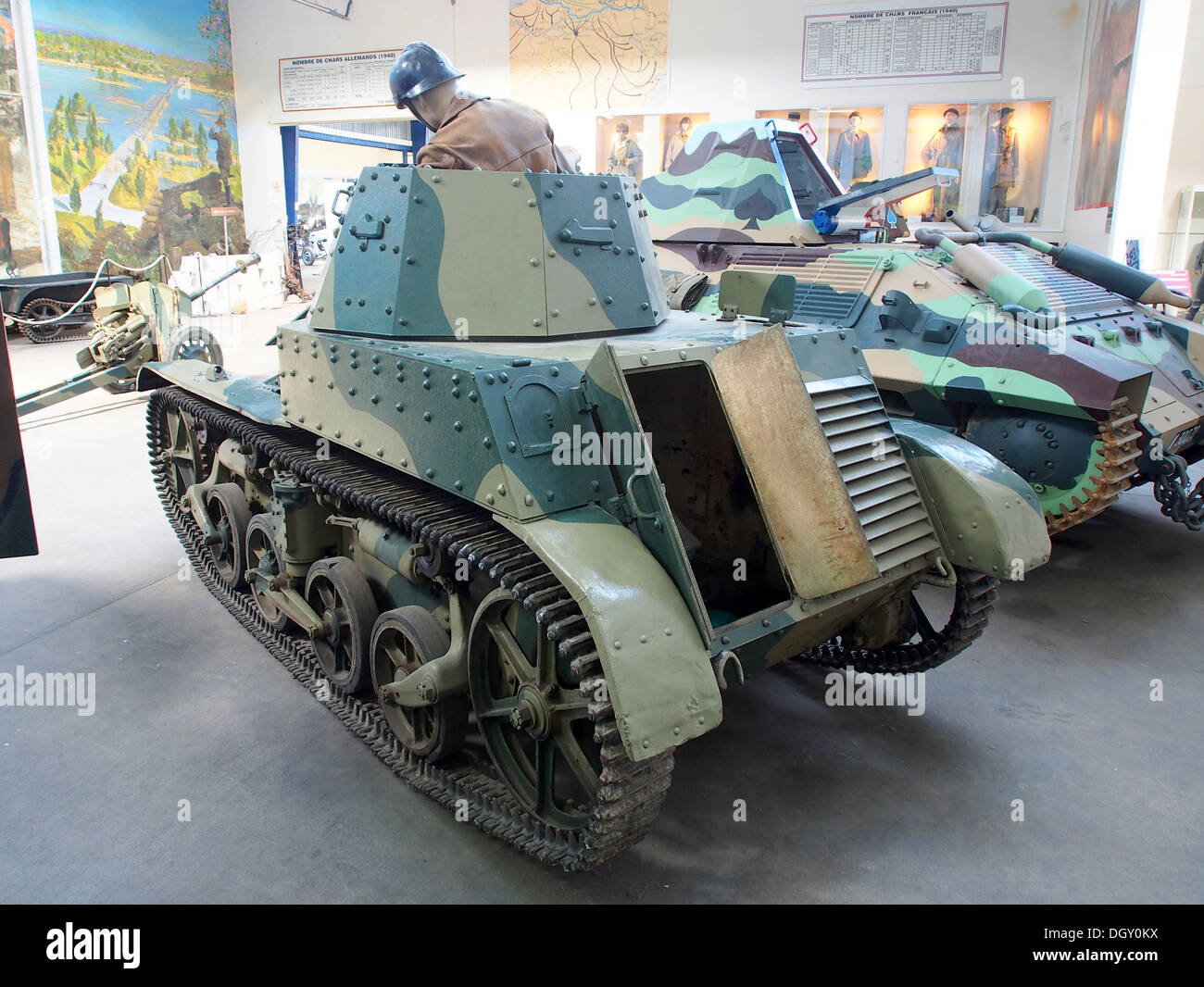 The Renault AMR 33 is a French light tank from the 1930s, displayed at ...