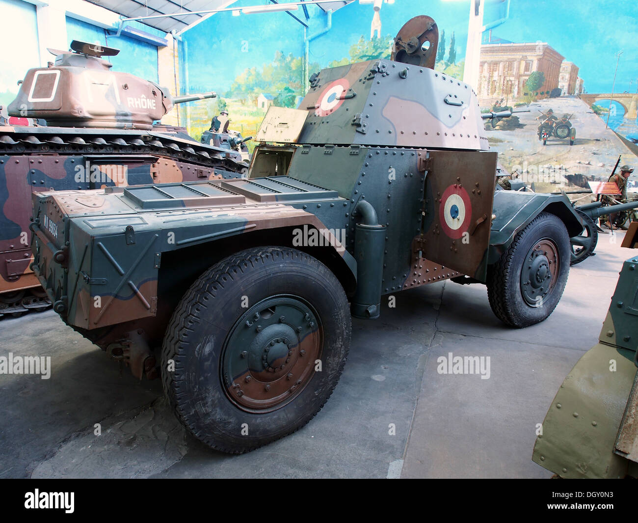 Panhard AMD 178 in the tank museum, Saumur, France, pic-1 Stock Photo ...