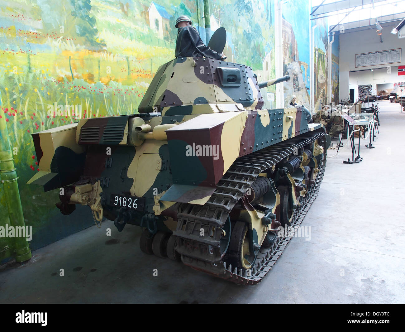 The AMC 35, a French light tank from the early World War II era, is ...