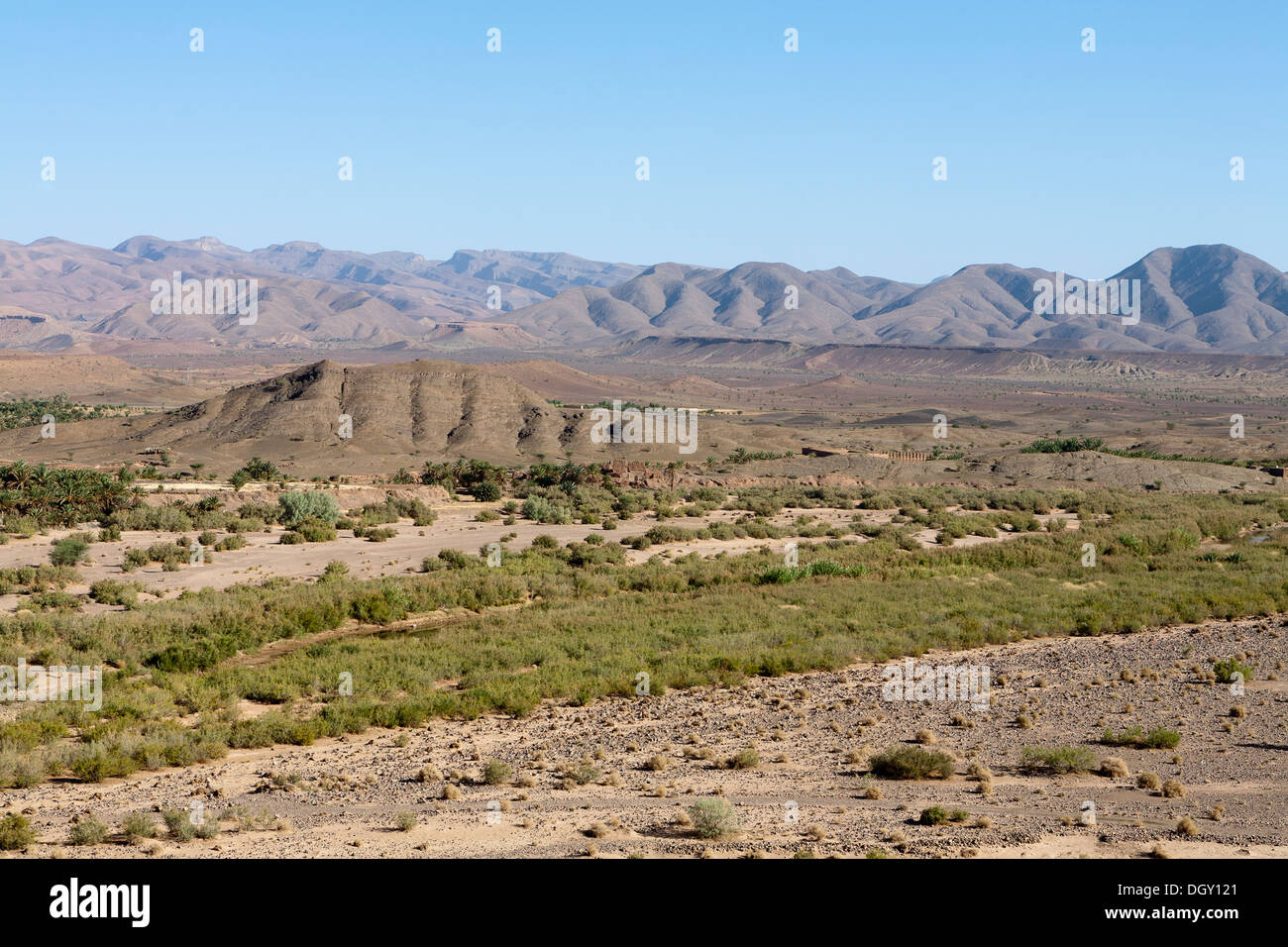 Desert area in the Zagora region of souther Morocco, North Africa Stock ...