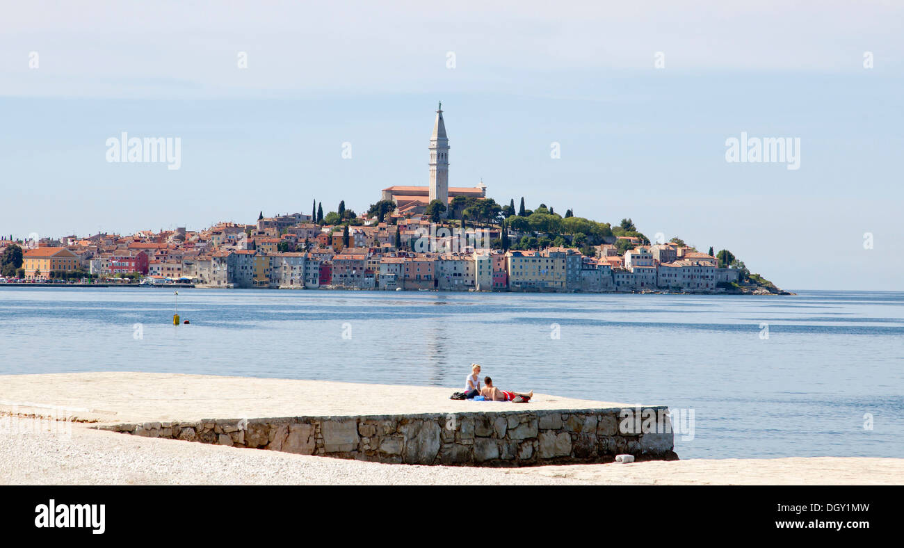 View towards the historic town centre with the Parish Church of St ...