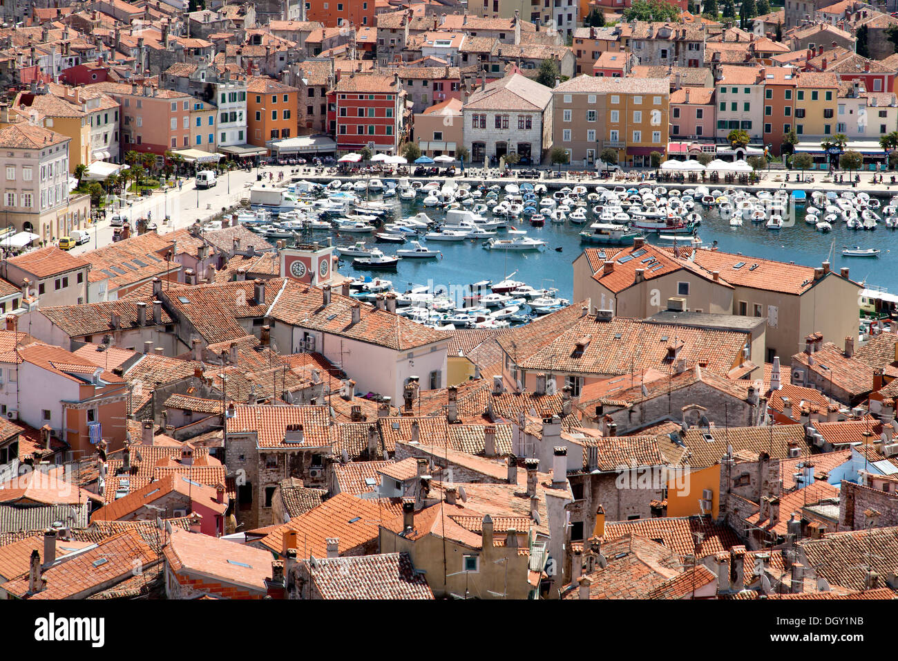 View from the bell tower of the Parish Church of St. Euphemia over the ...