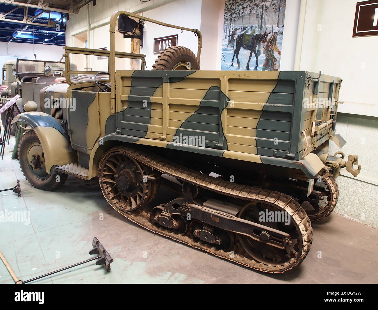 The Unic P107 is a French military transport vehicle displayed at the ...