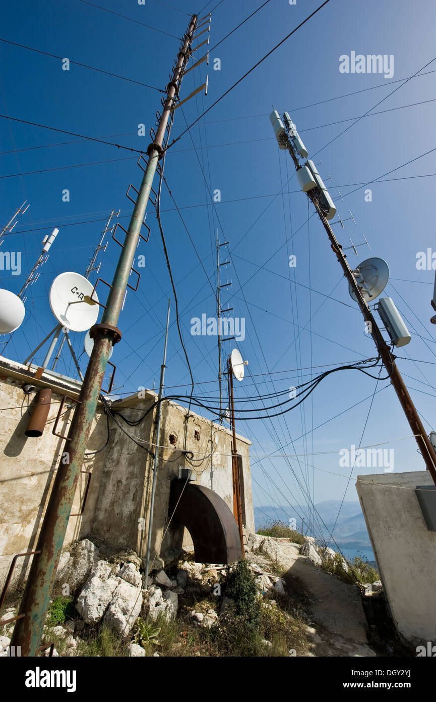 Telecommunications installations and antennas on top of Mount ...