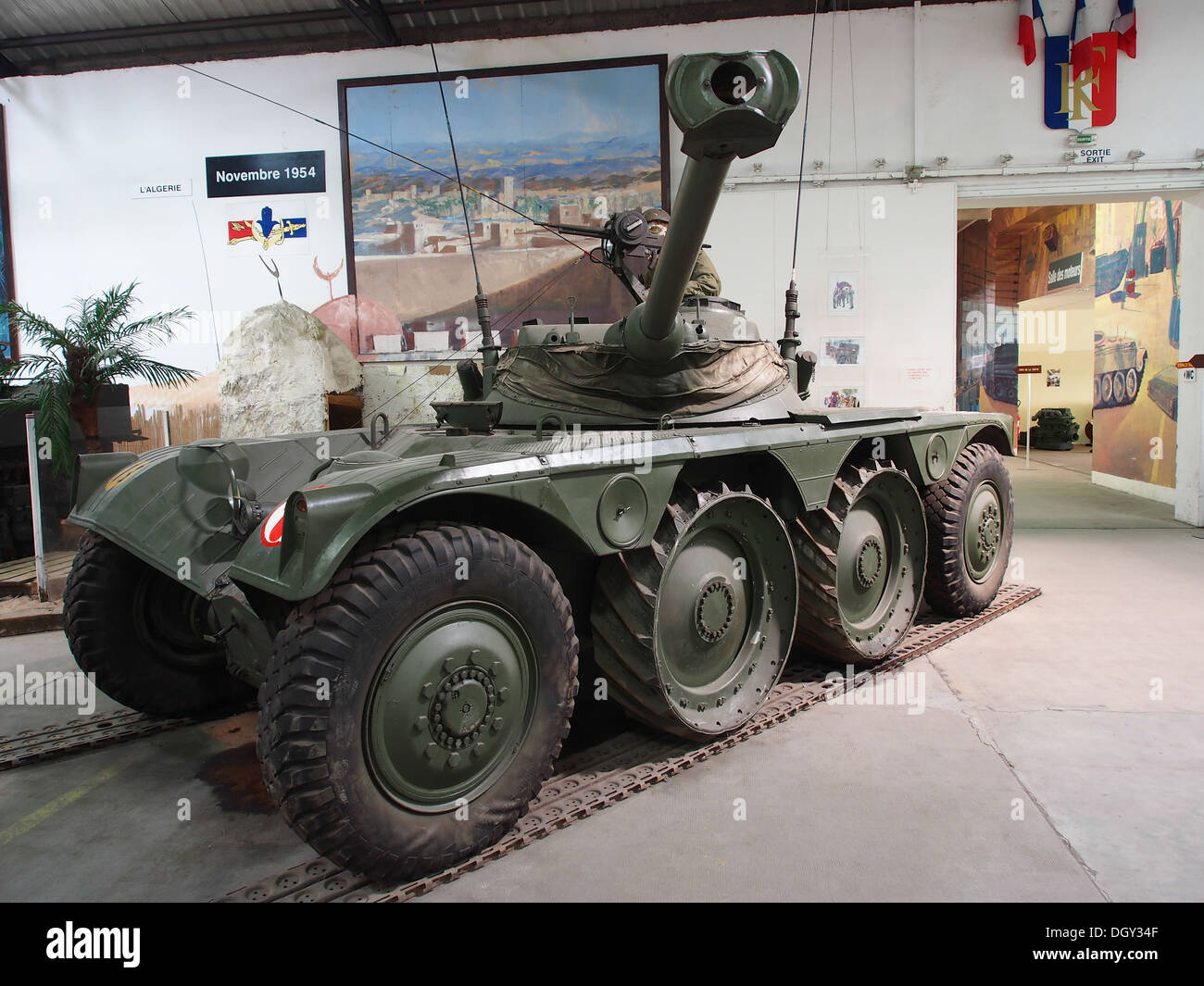 The Panhard EBR is a French armored reconnaissance vehicle displayed at ...