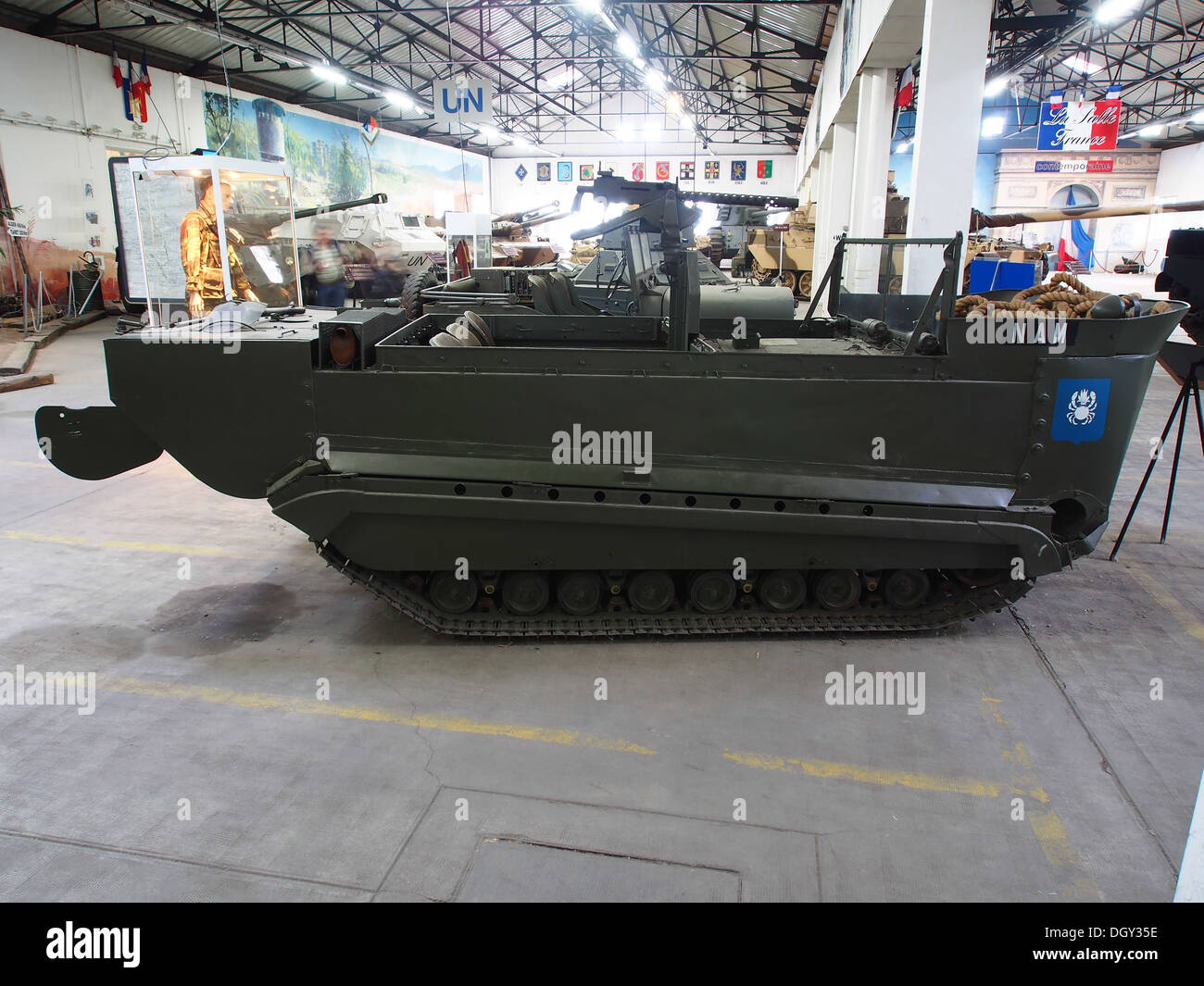 The M29C Weasel is a small, tracked military vehicle displayed at the ...