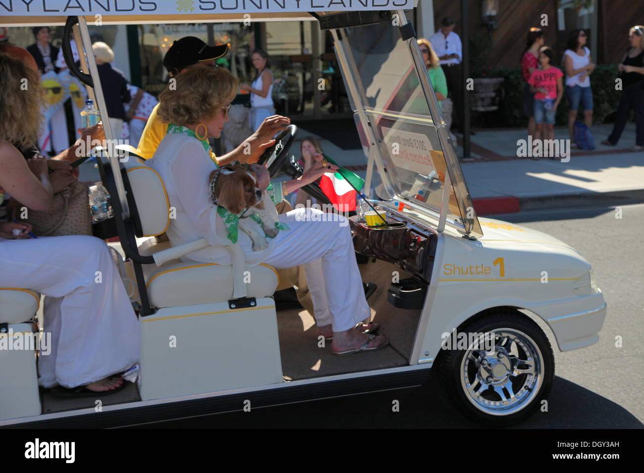 BARBARA SINATRA plays hostess to the iconic Palm Desert golf cart ...