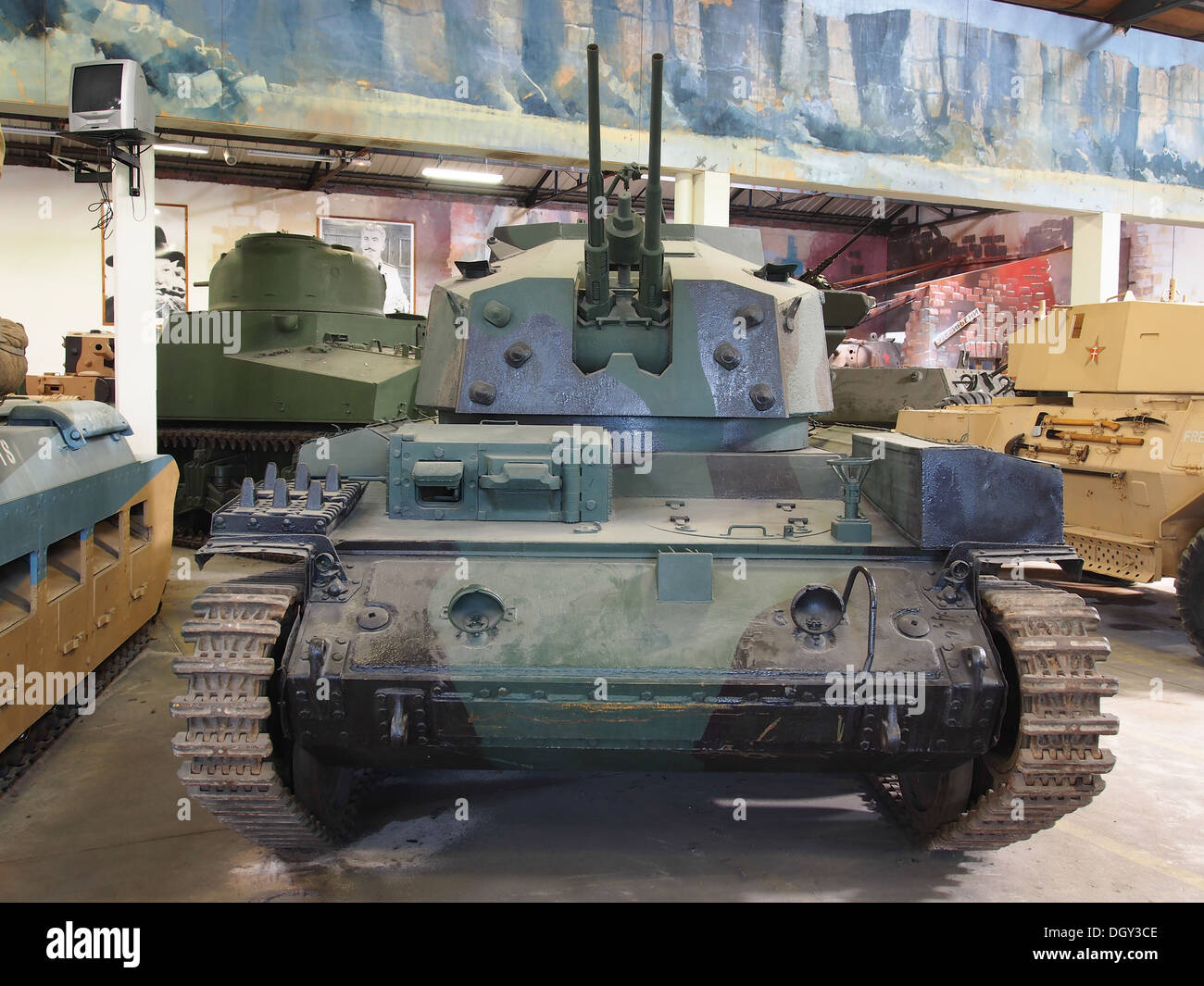 The Crusader III AA II, a British anti-aircraft tank, is displayed at ...