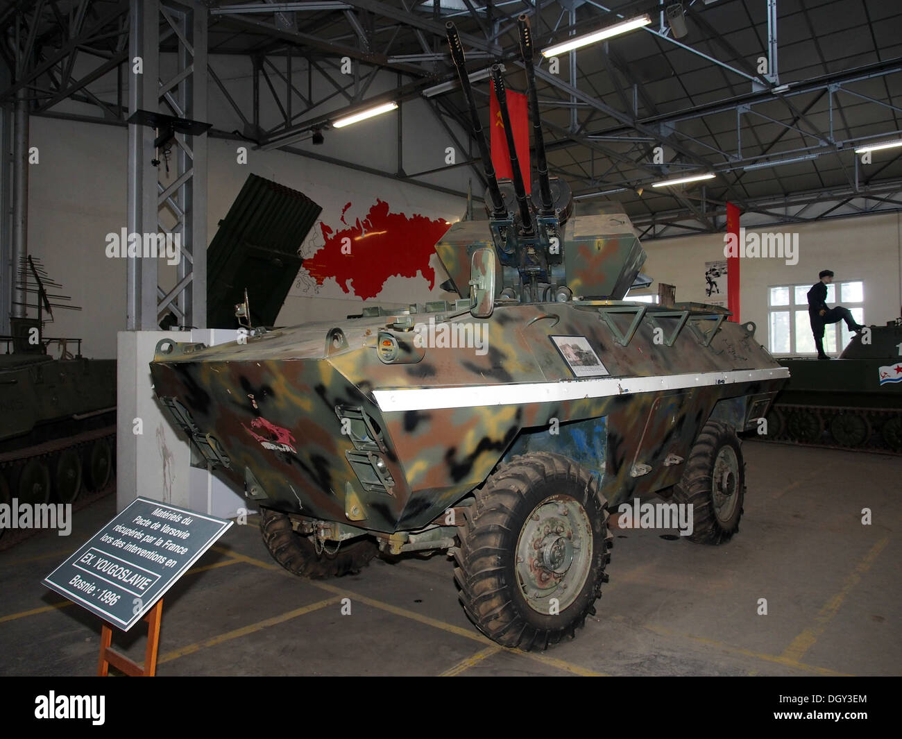 The TAM BOV-3, a military armored vehicle, is displayed at the Tank ...