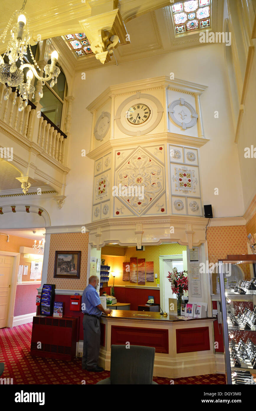 Reception desk in Hotel du Paris, Cromer, Norfolk, England, United ...