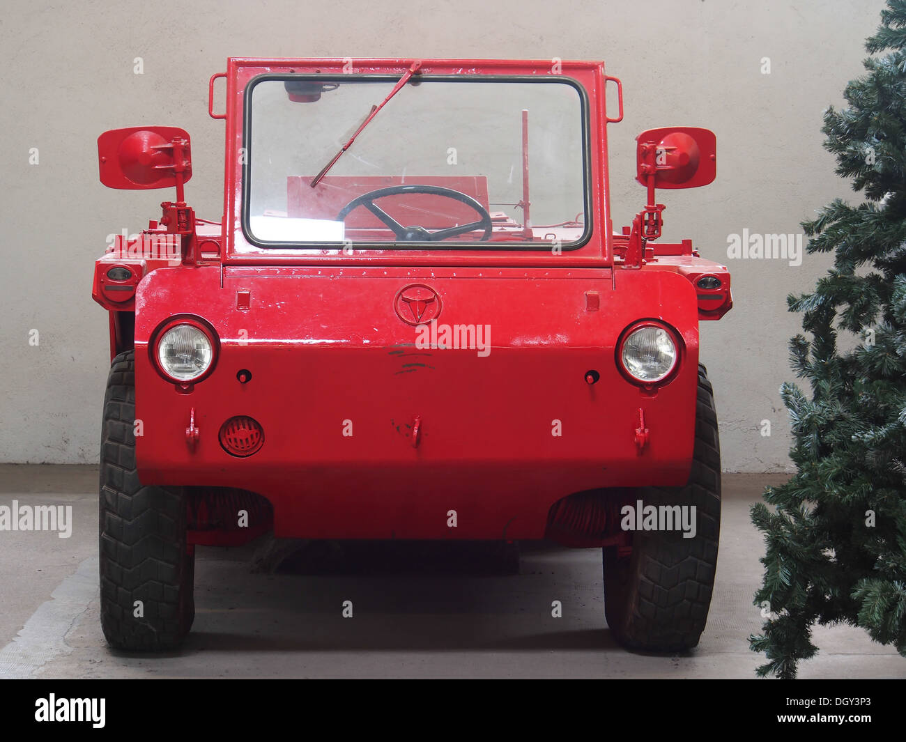 The VB 100 Bison, a French armored vehicle from 1955, is displayed at ...