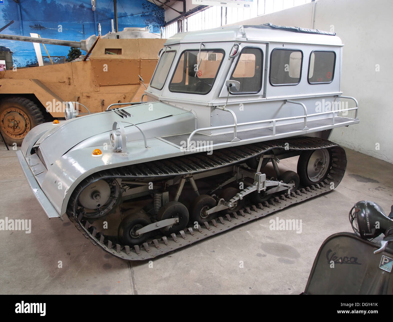 The Swedish Snow Track is a military vehicle displayed at the Tank ...