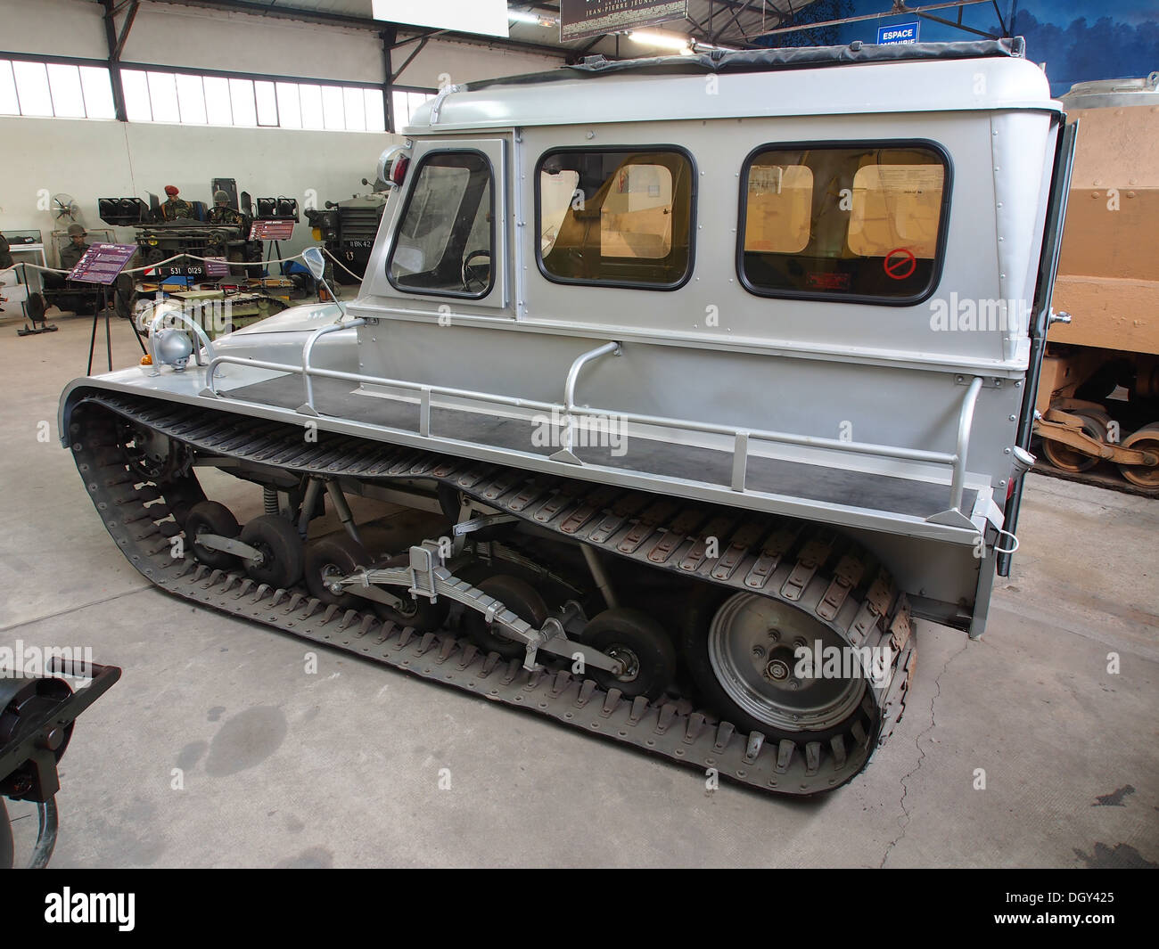 The Swedish Snow track vehicle, located at the Tank Museum in Saumur ...
