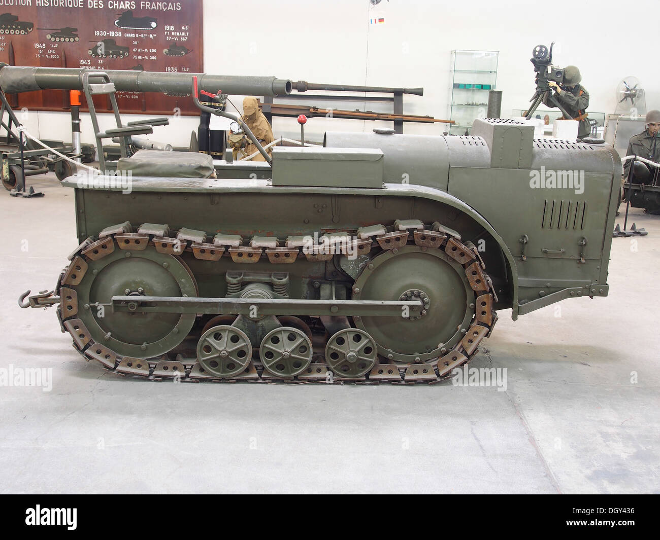 The Issoise infantry tractor is displayed at the Tank Museum in Saumur ...