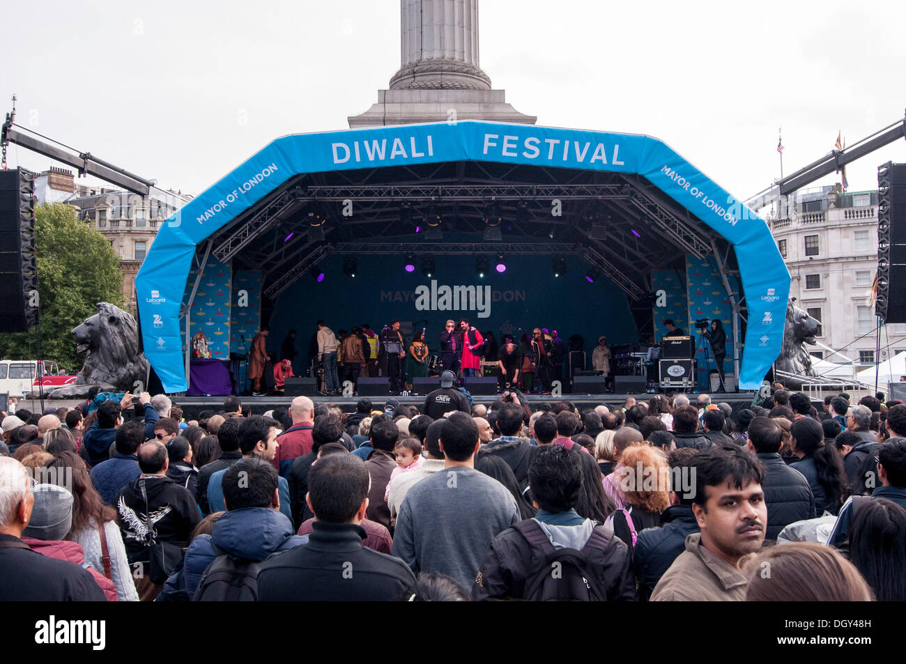 Trafalgar Square, London UK, 27 October 2013. Diwali is celebrated by ...