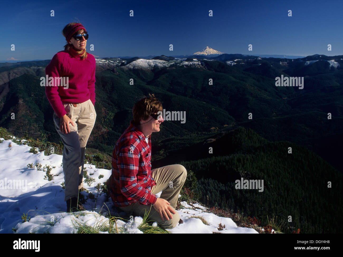 Table Rock summit to Mt Hood, Table Rock Wilderness, Oregon Stock Photo ...