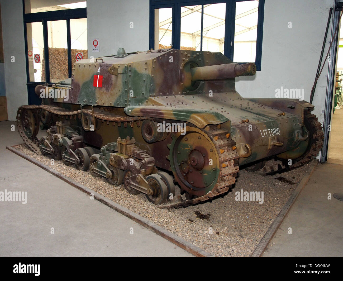 The Semovente M42 is an Italian self-propelled gun, displayed at the ...
