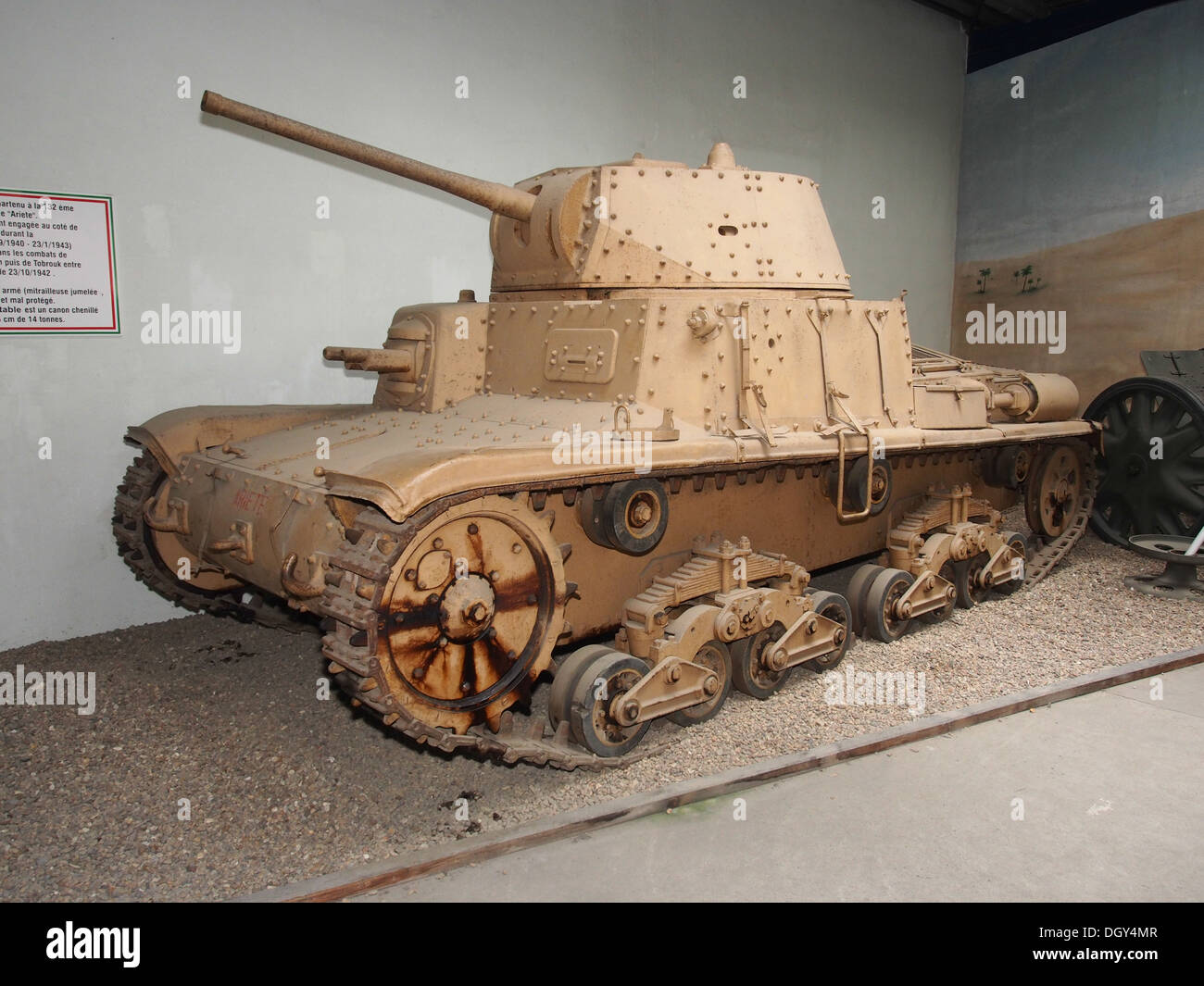 The Carro Armato M15-42, located at the Tank Museum in Saumur, France ...