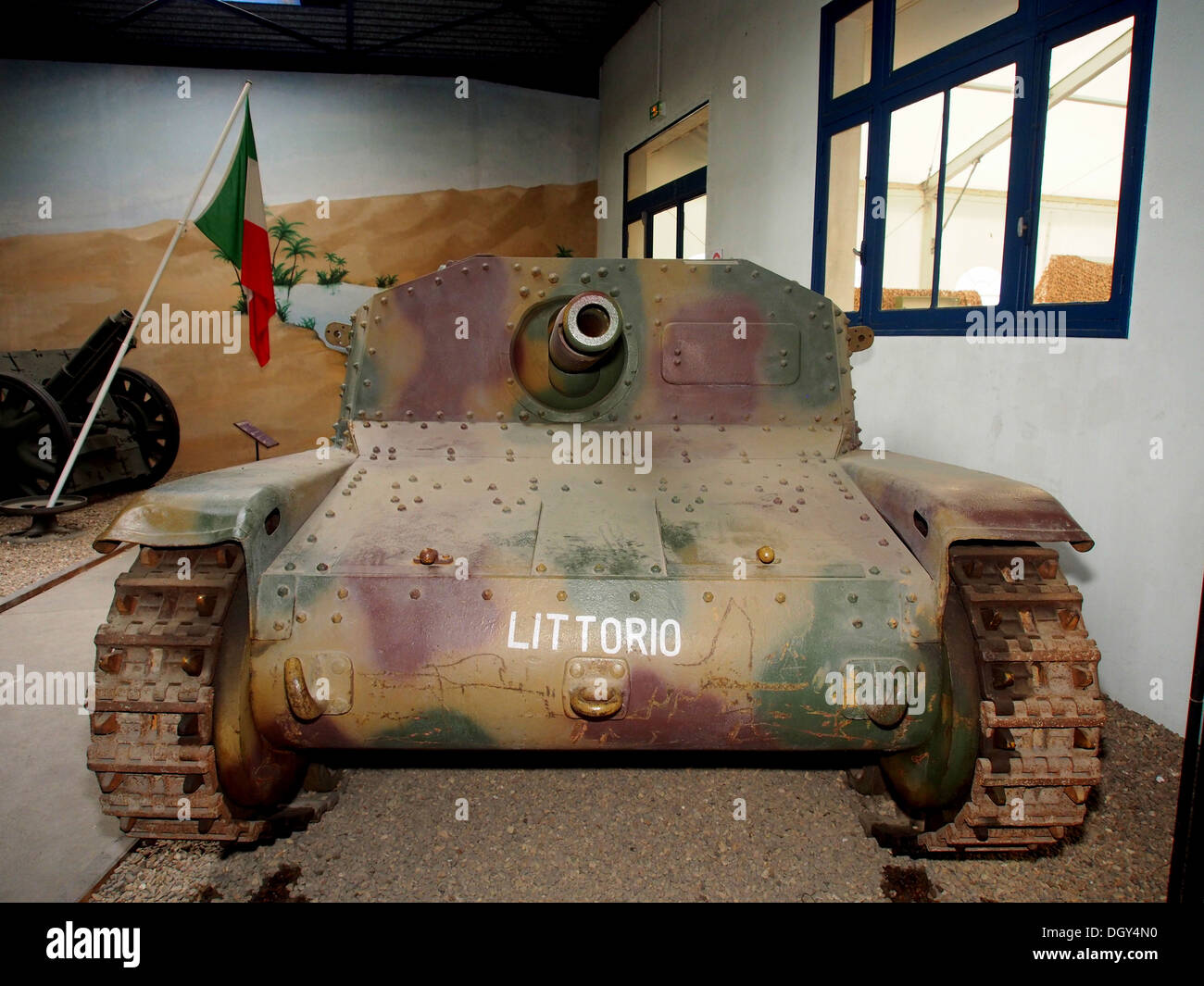 The Semovente M42 is displayed at the Tank Museum in Saumur, France ...