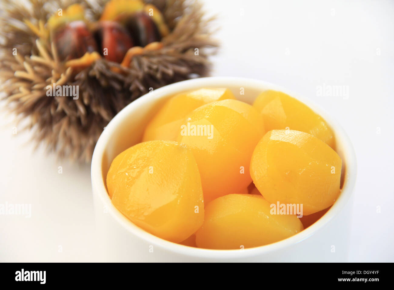 Chestnut in white bowl hi-res stock photography and images - Alamy