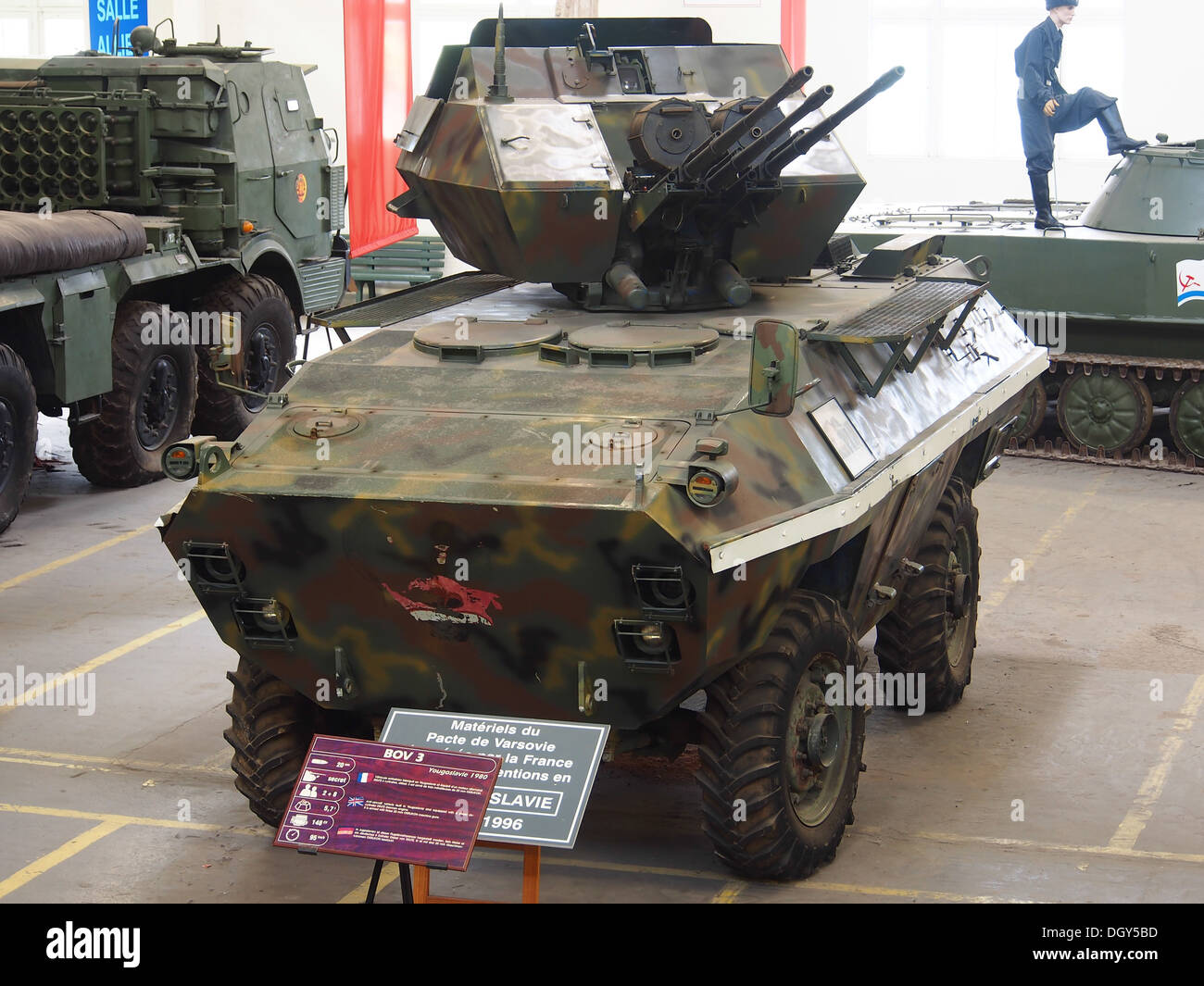 The TAM BOV-3, an armored military vehicle, is displayed at the Tank ...