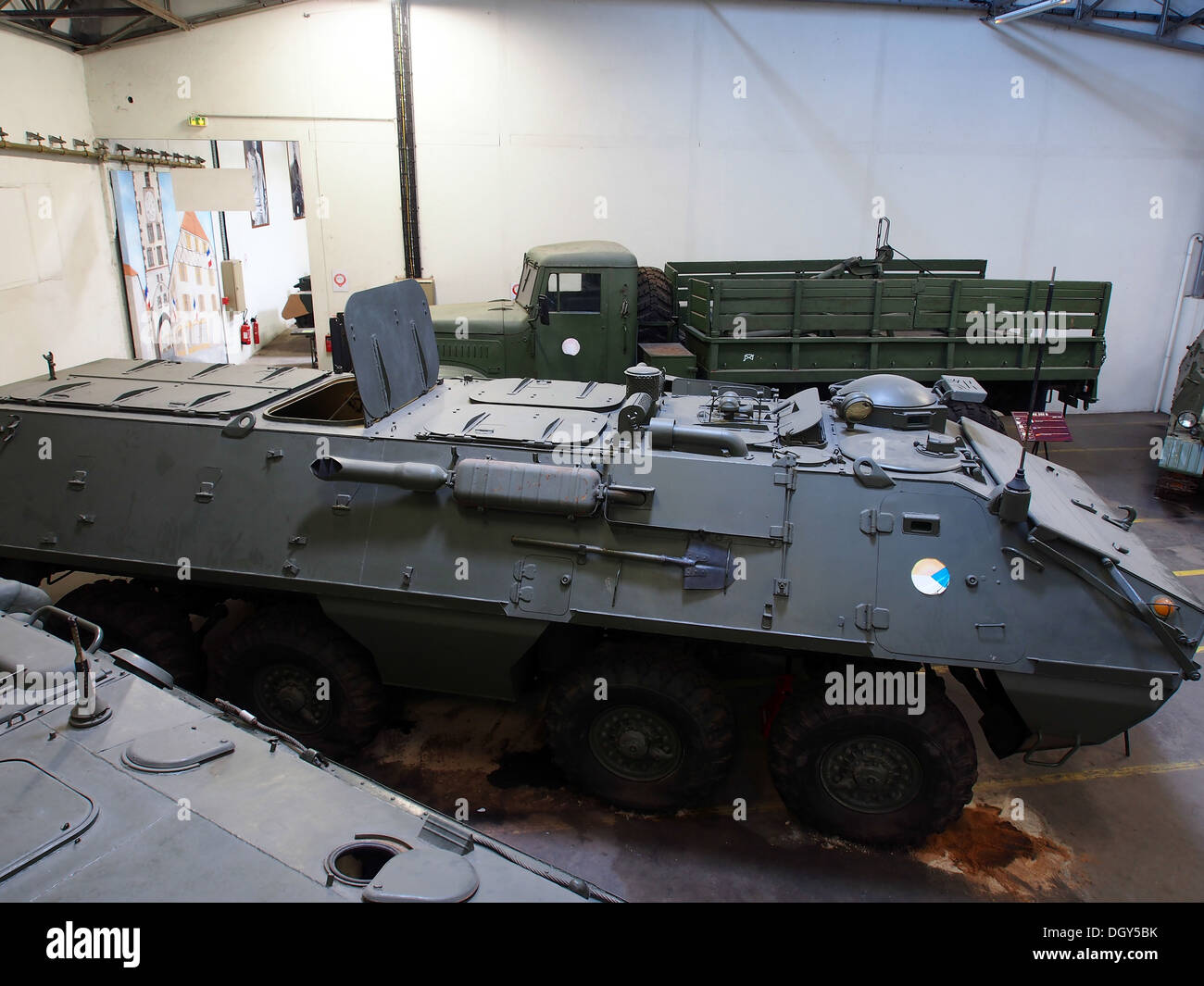 The OT-64, a Czechoslovakian wheeled armored personnel carrier, is on ...