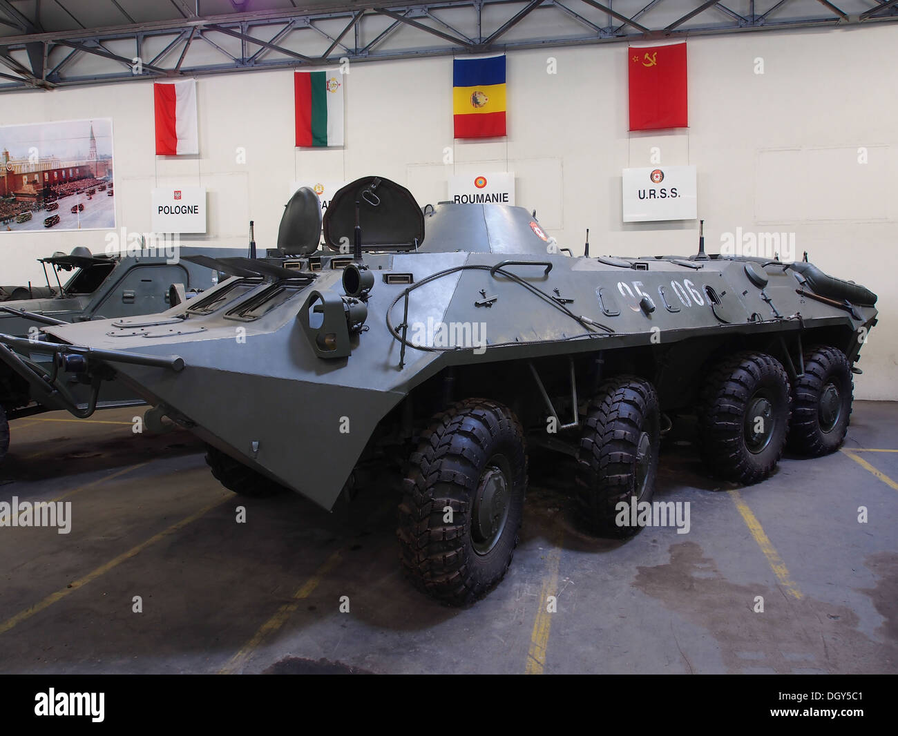 The BTR-70 is an armored personnel carrier displayed at the Tank Museum ...