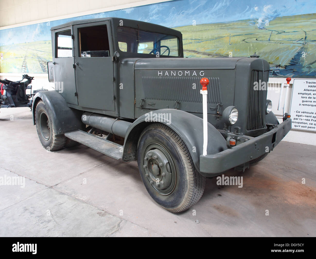 The 1940 HANOMAG 6.6T V1 and V2 tow tractor on display at the Tank ...