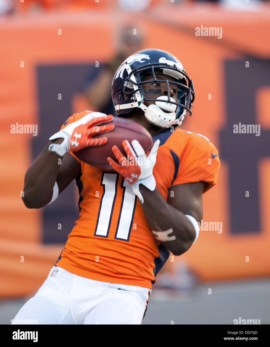 Denver, Colorado, USA. 27th Oct, 2013. Denver Broncos KR TRINDON ...