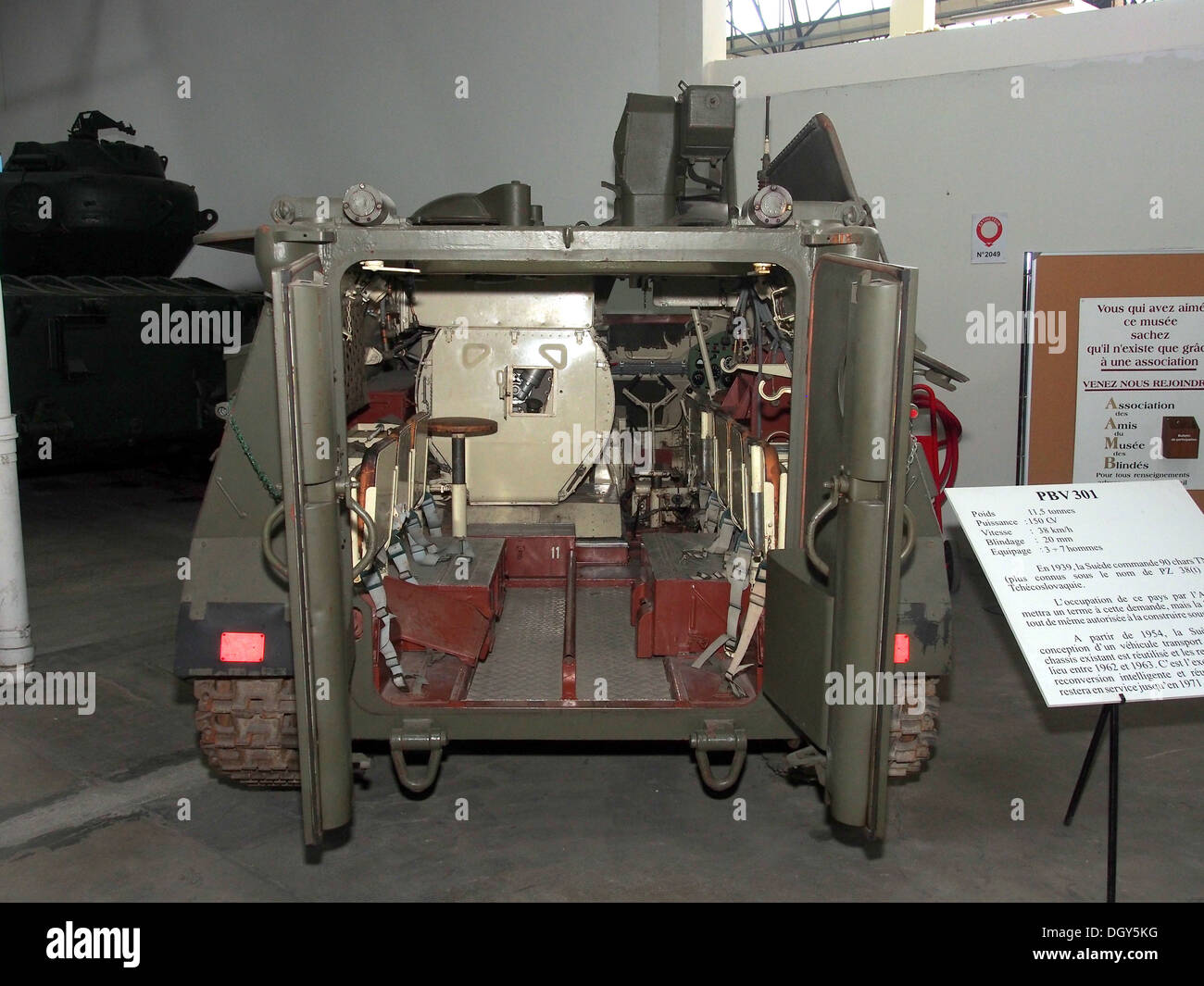 PBV 301, a Swedish military vehicle, is displayed at the Tank Museum in ...