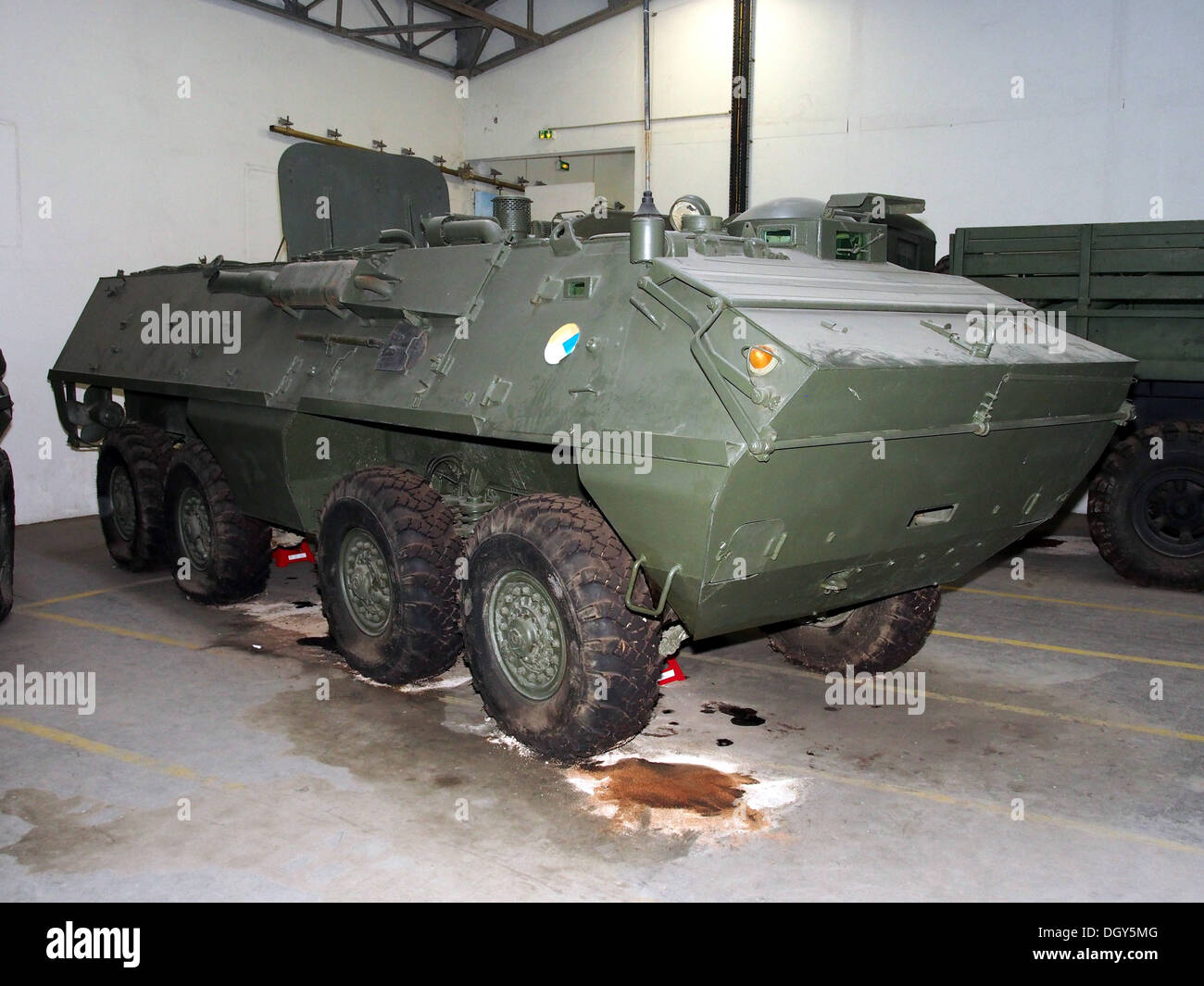 The OT-64, a Czechoslovakian wheeled armored personnel carrier, is ...