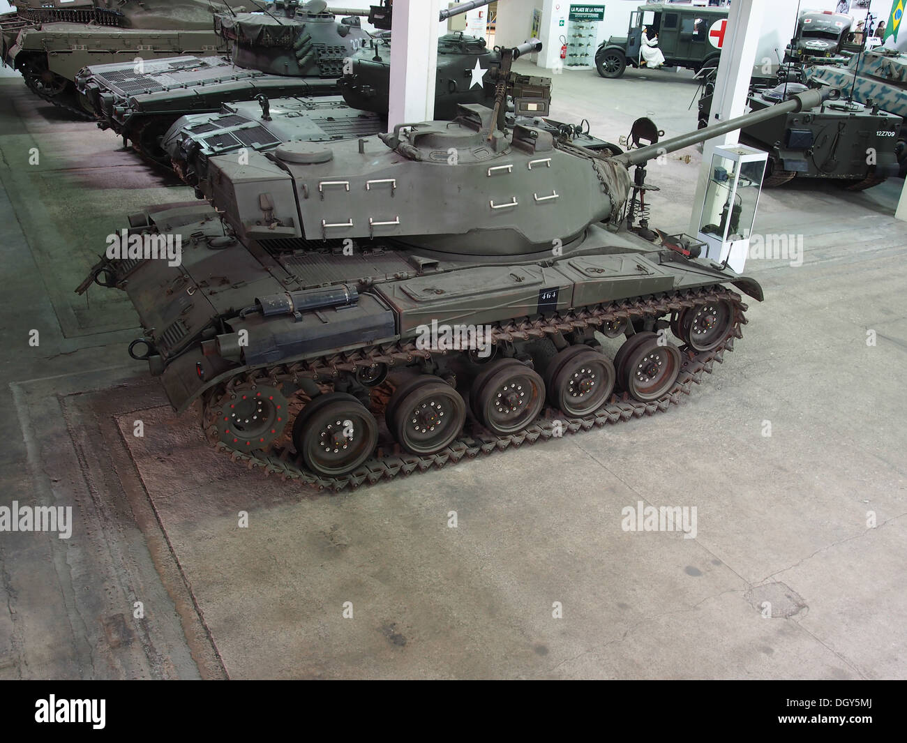 The M41 Walker Bulldog, a military tank displayed at the Tank Museum in ...
