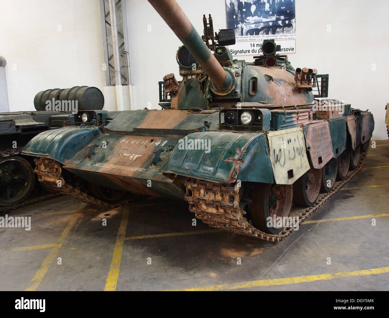 The T54/55 is a Soviet-made military tank displayed at the Tank Museum ...