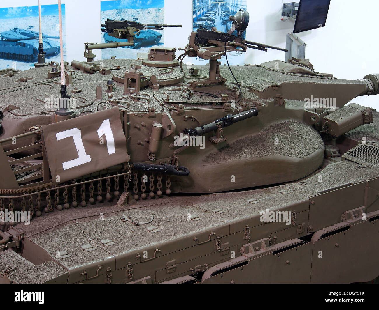 The Merkava Mk 1, a tank developed by Israel, is displayed at the Tank ...