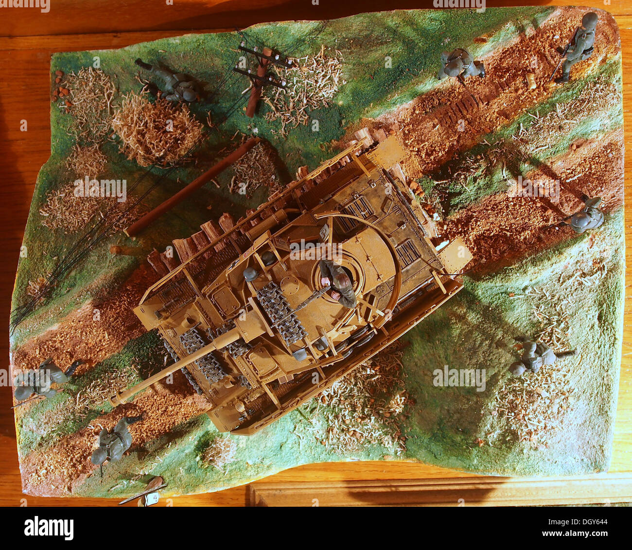 A German tank model displayed at the Tank Museum in Saumur, France ...
