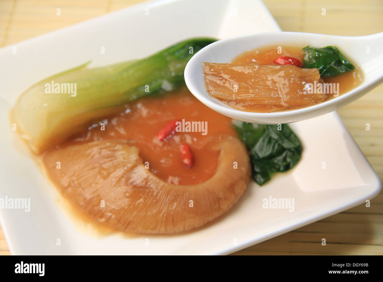 Shark fin soup Stock Photo - Alamy