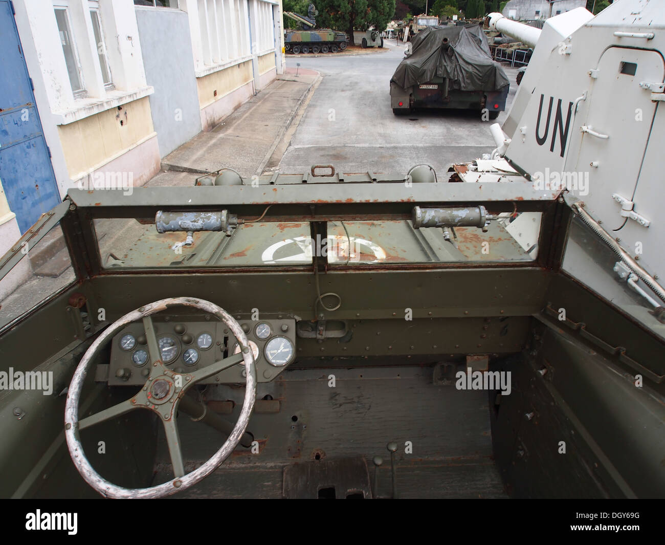 The DUKW, a World War II amphibious truck, is displayed at the Tank ...