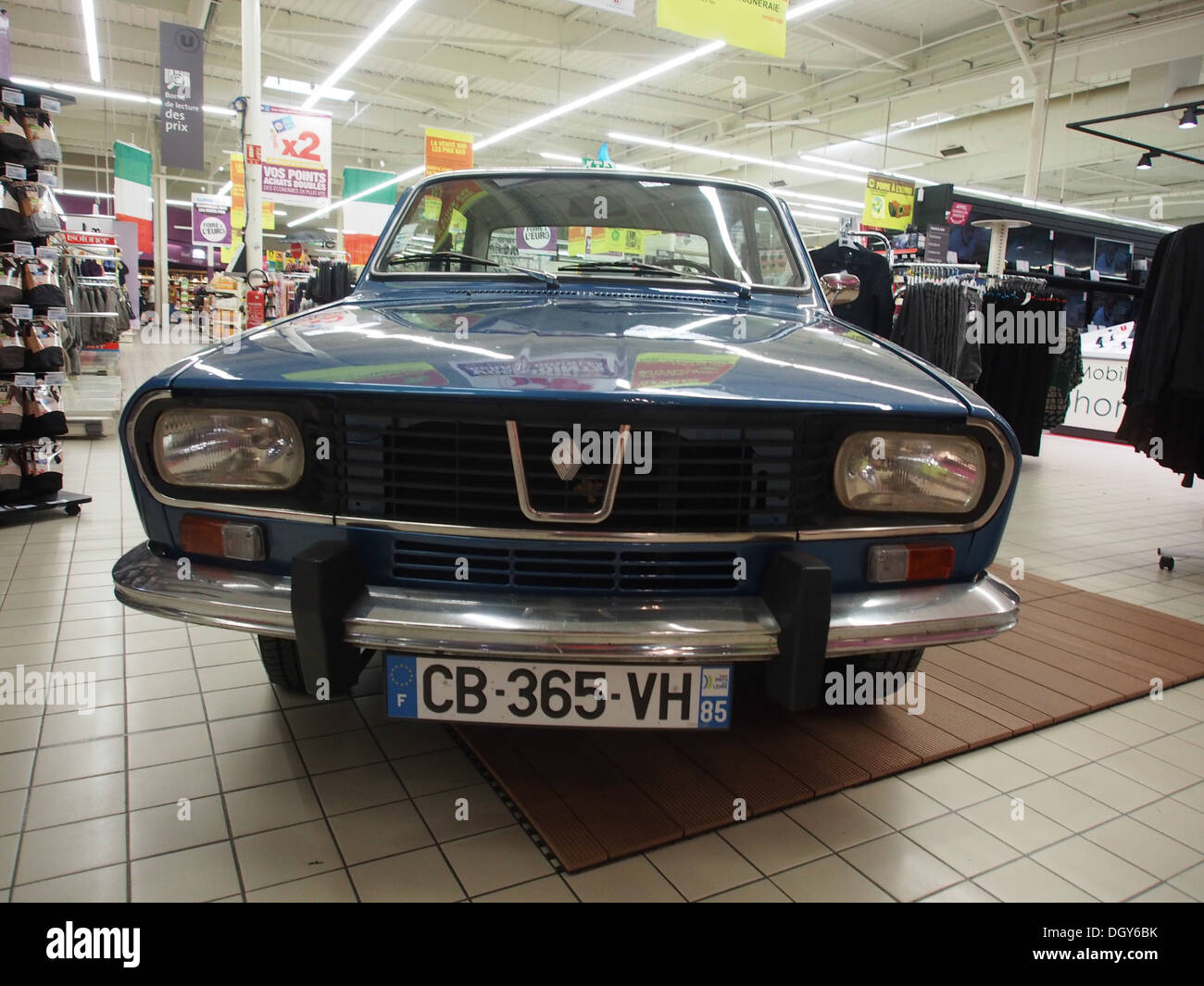 A Renault 12TL, a popular French compact car from the 1970s, parked ...