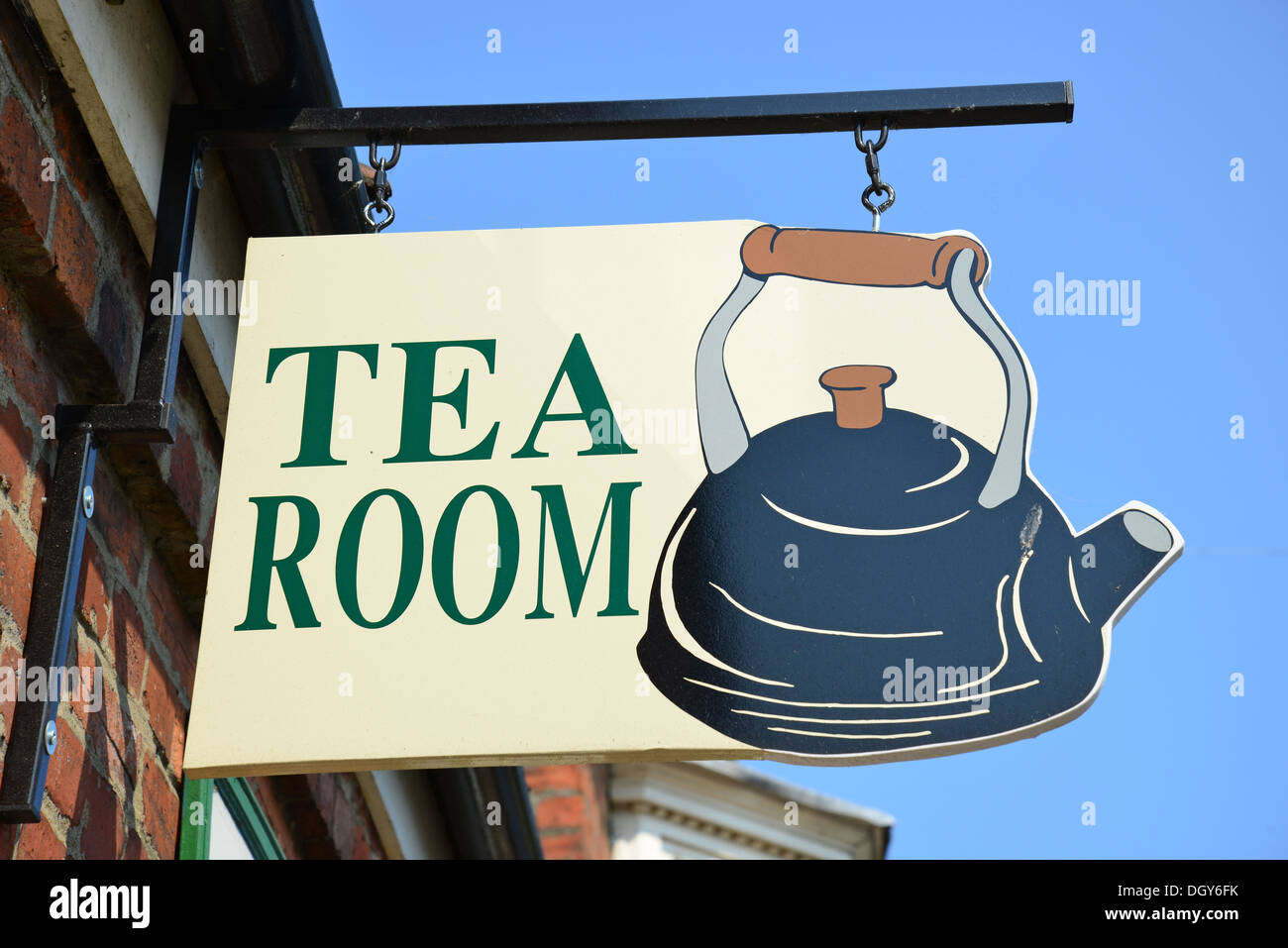 Tea Room sign, High Street, Spilsby, Lincolnshire, England, United ...