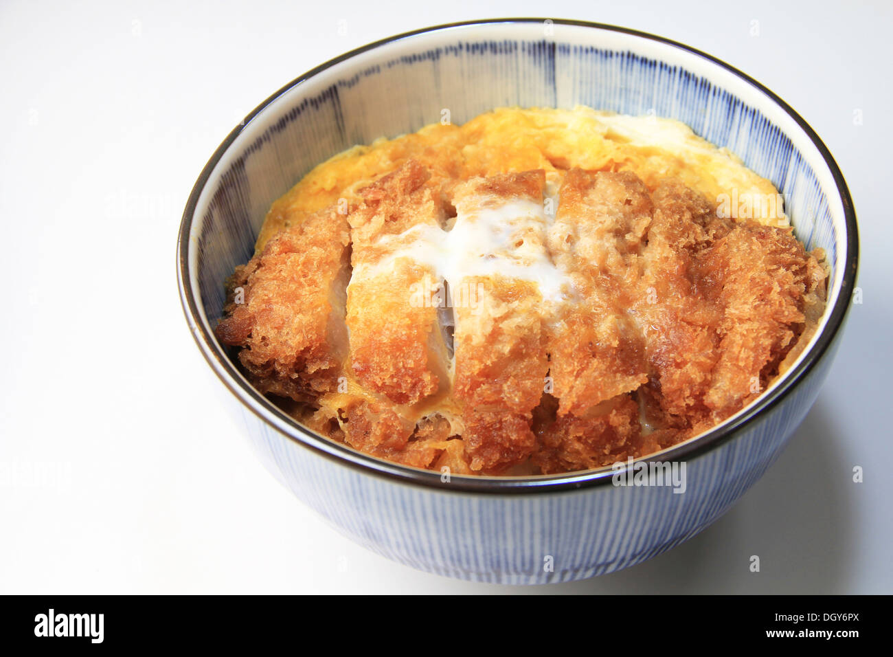 Pork Cutlet On Rice Stock Photo - Alamy