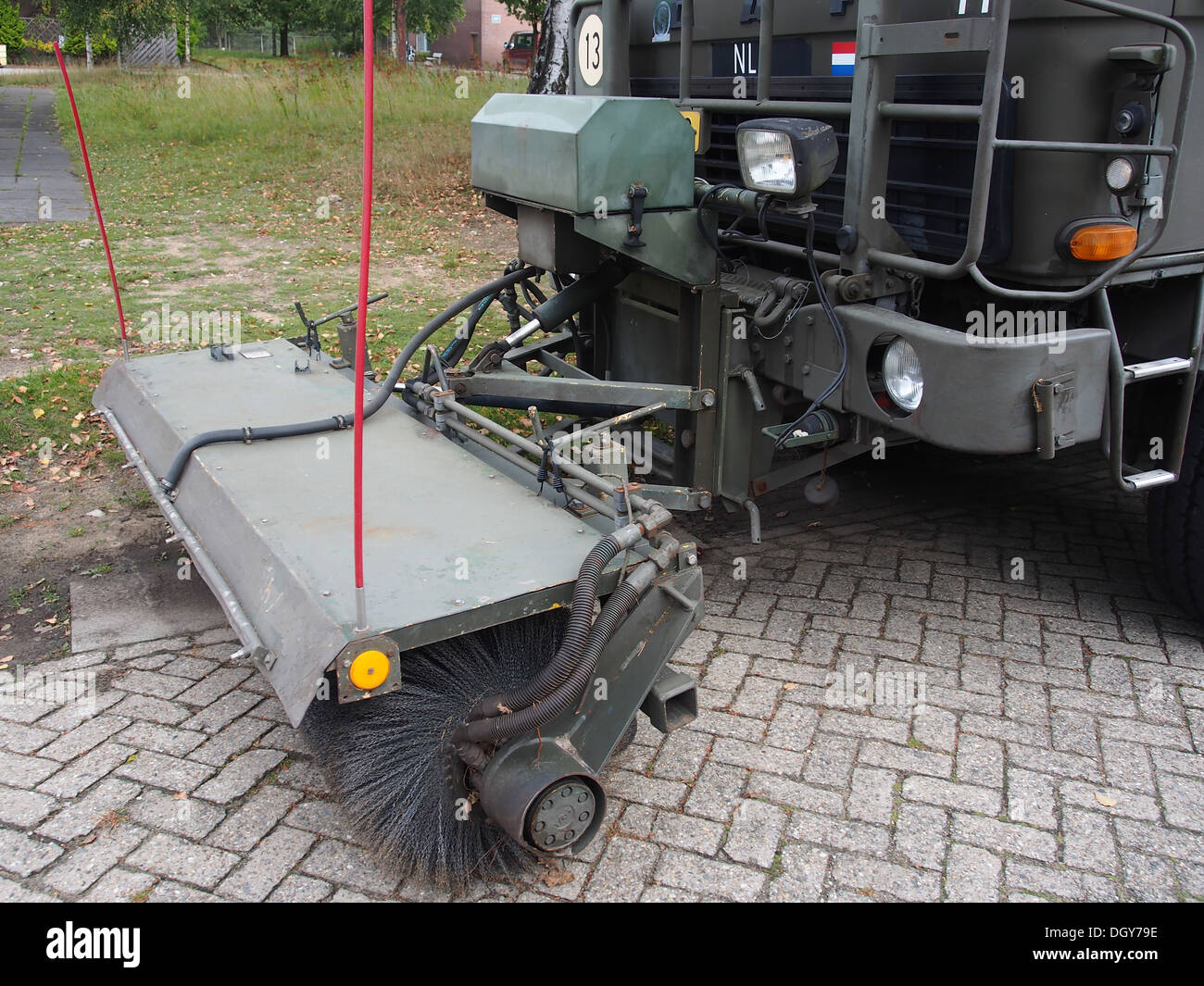 The DAF YA-4442 Bezemwagen (sweeper vehicle) is a military vehicle ...
