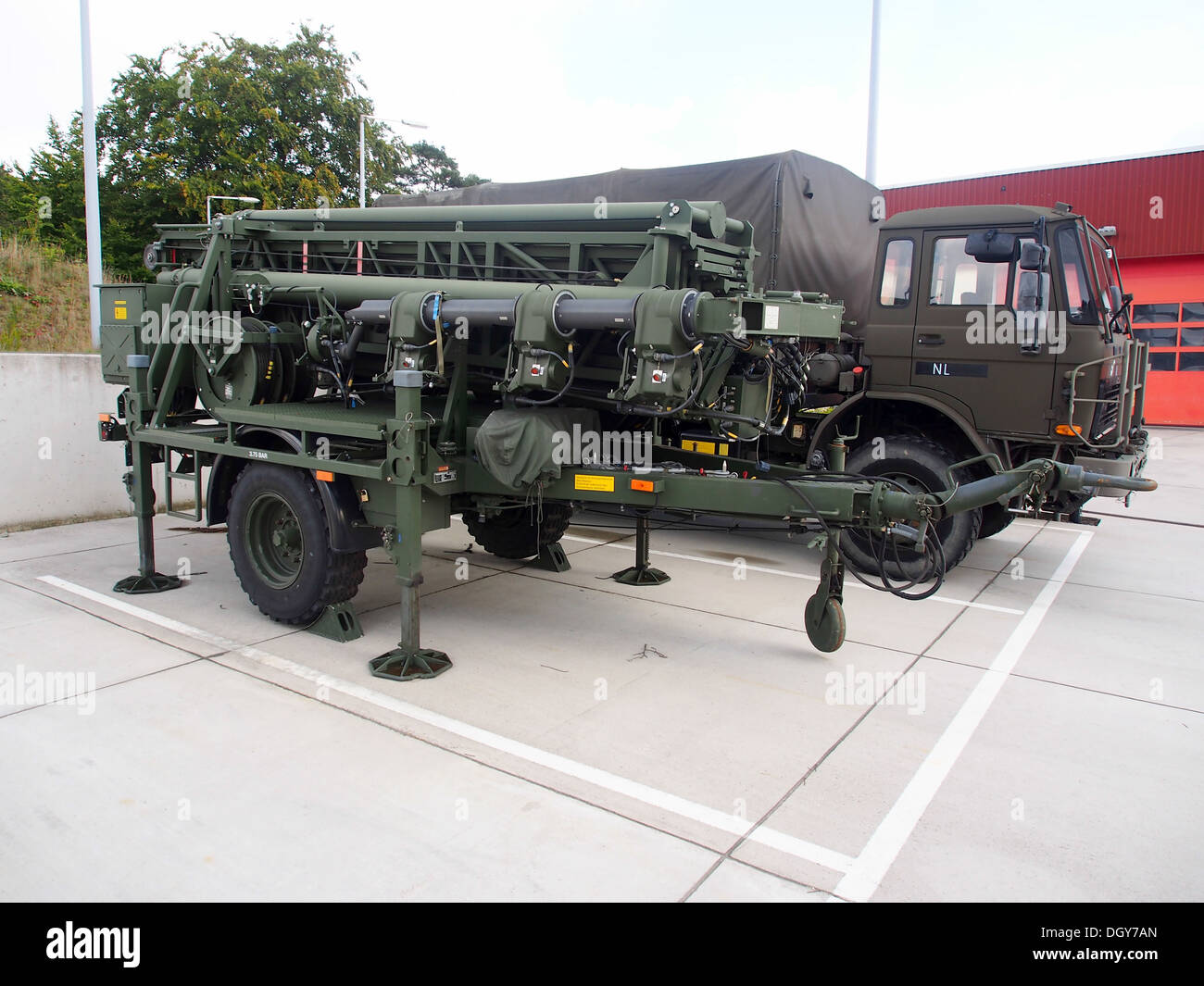 This Koninklijke Landmacht RADAR unit on a trailer is used by the Royal ...