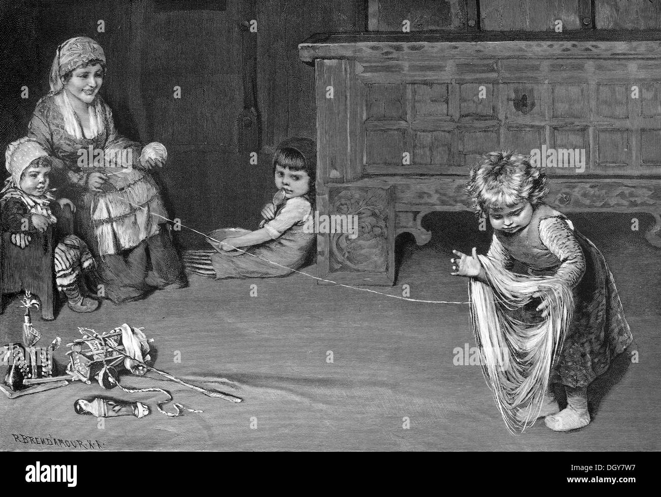 Mum's helpmate, illustration from the Moderne Kunst in ...