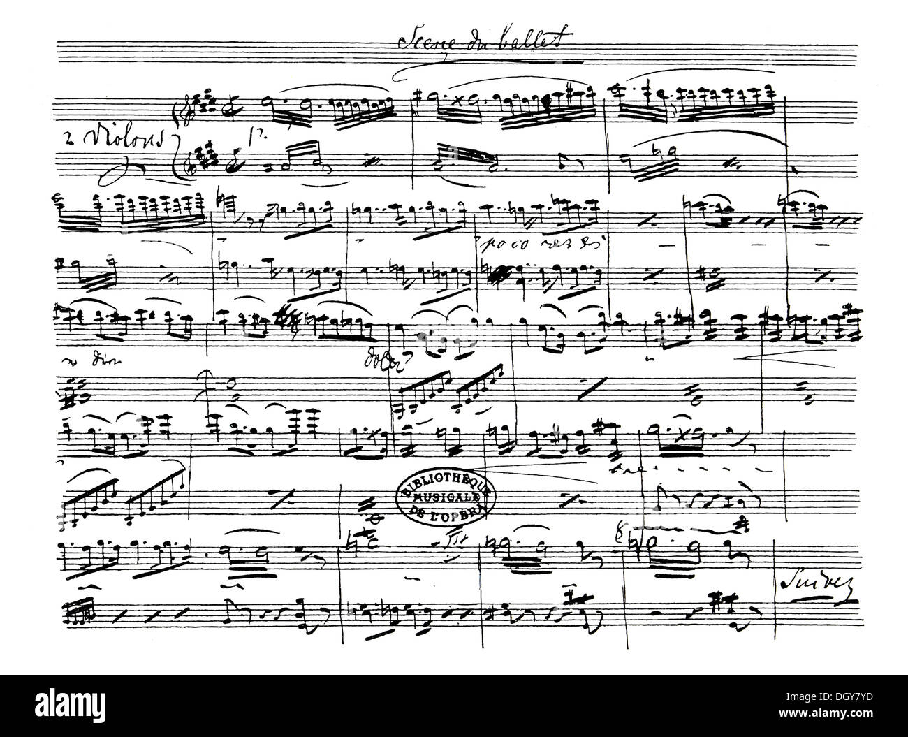 Handwritten sheet music hi-res stock photography and images - Alamy