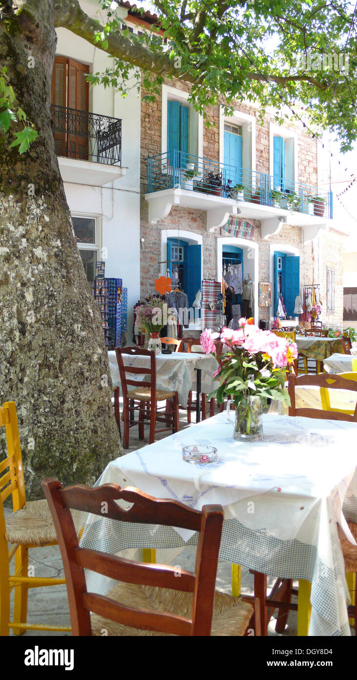 Typical greek tavern restaurant in hi-res stock photography and images ...